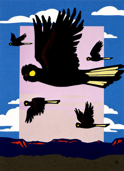 Yellow Tailed Black Cockatoos – Kate Burness Art